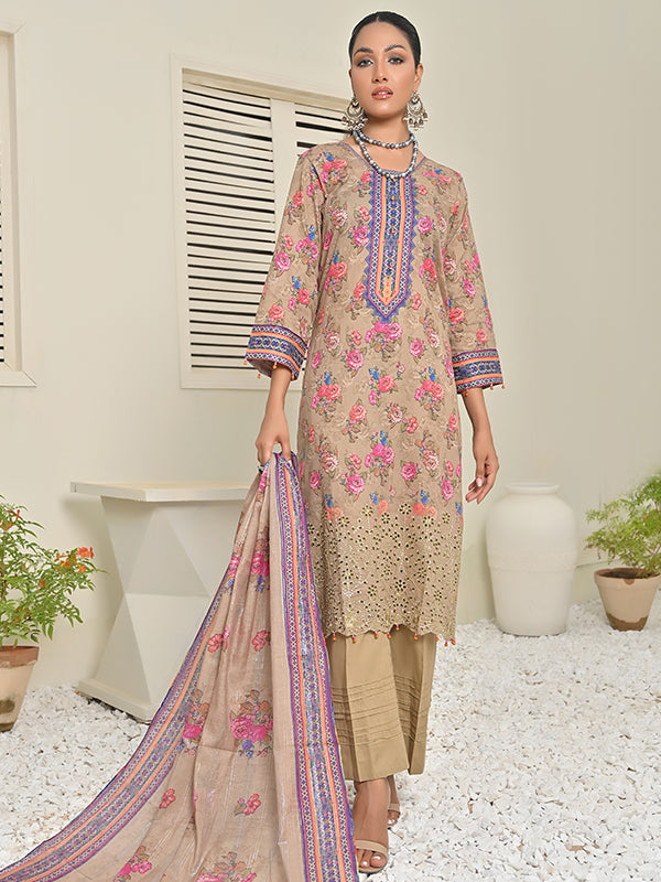 Gul-e-Bahar By MTF Chikankari Cotton 03 Pcs Unstitched Suit D07 – MTF ...