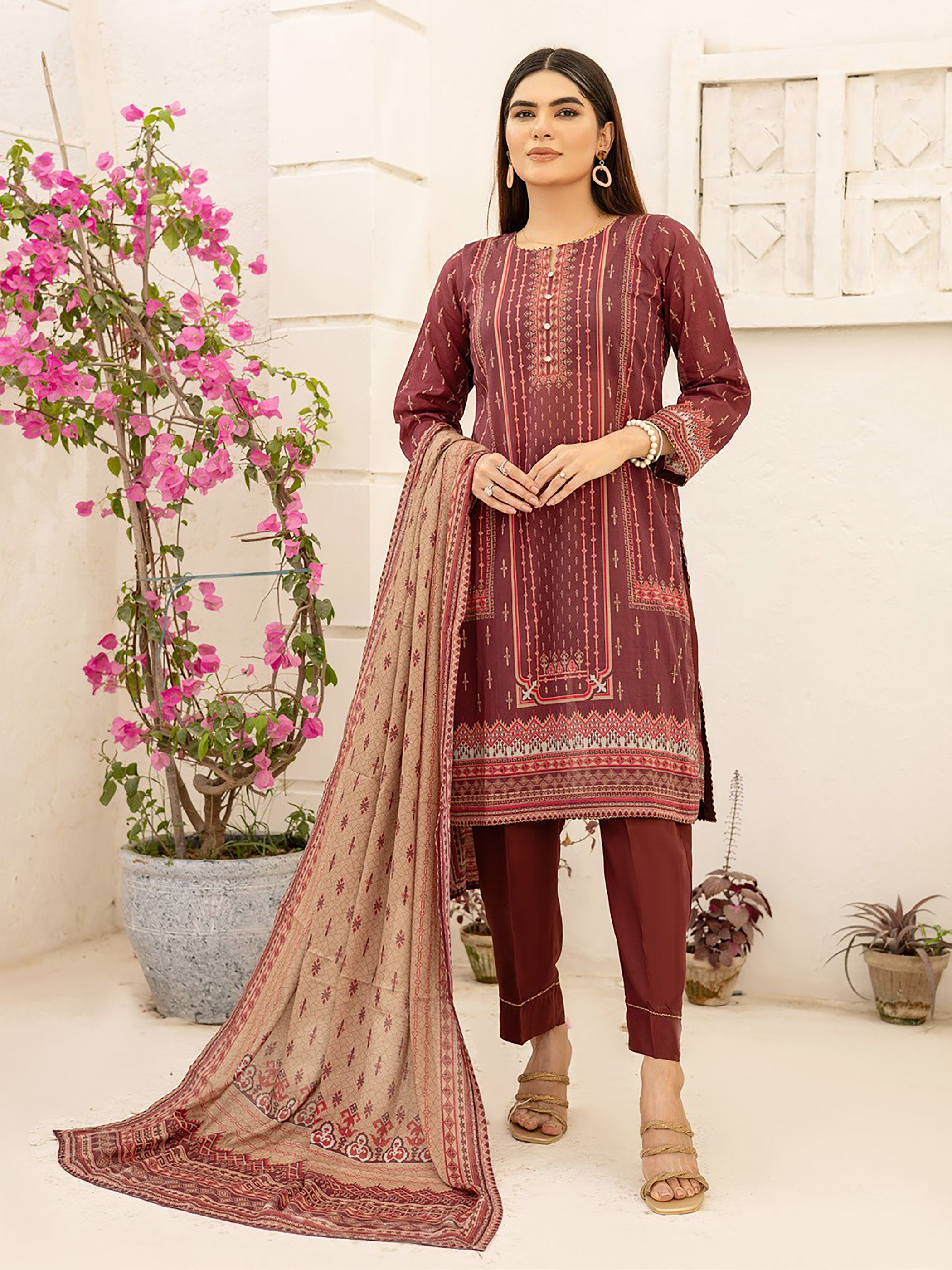 Bareera Vol 2 By MTF Digital Printed Lawn 03 Pcs Unstitched Suit D01 ...